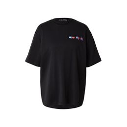K by KARL LAGERFELD Karl Lagerfeld T-Shirt 'IKON' Damen Gr&ouml;&szlig;e XXL opal / mauve / hellrot / schwarz