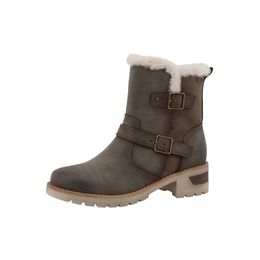 Tom Tailor Boots Damen Gr&ouml;&szlig;e 38 schlammfarben / offwhite Winterschuhe