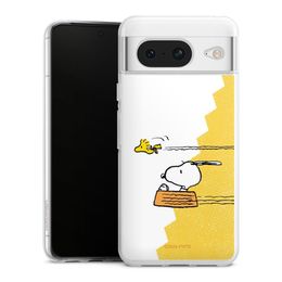 DeinDesign Google Pixel 8 Handy Silikon H&uuml;lle Case transparent Handyh&uuml;lle Snoopy Peanuts Children Silikon Case