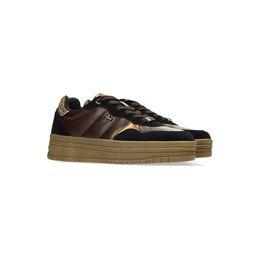 Mexx Sneaker Damen Gr&ouml;&szlig;e 41 dunkelbraun / gold / schwarz