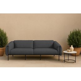 3-Sitzer Home Affaire "Lumi", blau (basalt), B:226cm H:73cm T:96cm, 100% Polip, Sofas, 3-Sitzer, Outdoor Gartensofa, wetterfeste Materialien, Breite 228 cm