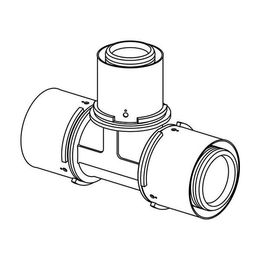 Uponor S-Press PLUS Press-T-Stück 1046400 50 x 40 x 50 mm, reduziert, PPSU