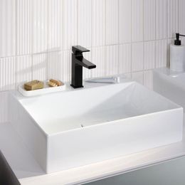Hansgrohe Xevolos E Aufsatz-Handwaschbecken 61095450 600x480mm, ohne Hahnloch/&Uuml;berlauf, SmartClean, wei&szlig;