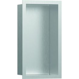 Hansgrohe XtraStoris Wandnische 56094800 30x15x10cm, mit Designrahmen, Edelstahl gebürstet, Edelstahl optic
