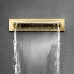 Herzbach LIVING SPA Schwall-Wandauslauf XL 30.697000.1.03 Aufputz PVD Gold