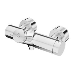 Schell Vitus Brause-Selbstschlussthermostat 016100699 Duschanschluss unten, AP, Mischwasser, verchromt