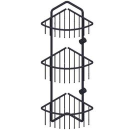 Giese Dusch 3 Eckduschkorb 30024-14 schwarz matt, inklusive Befestigung