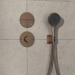 Hansgrohe ShowerSelect Comfort S Ventil 15558140 UP, f&uuml;r 3 Verbraucher, brushed bronze
