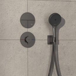 Hansgrohe ShowerSelect Comfort S Ventil 15558340 UP, f&uuml;r 3 Verbraucher, brushed black chrome