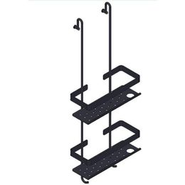 Giese Bodyguard Newport Duschkorb 30710-14 Halter f&uuml;r Rasierer, schwarz matt
