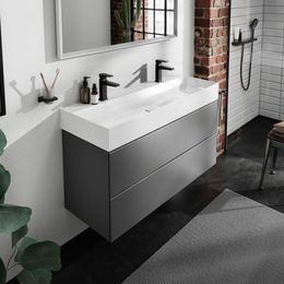 Hansgrohe Xevolos E Waschtisch 61104450 1200x480mm, 2 Hahnl&ouml;cher, ohne &Uuml;berlauf, SmartClean, wei&szlig;