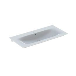 Geberit Renova Plan M&ouml;bel-Waschtisch 122200000 100 x 48 cm, wei&szlig;, mit Hahnloch, mit &Uuml;berlauf