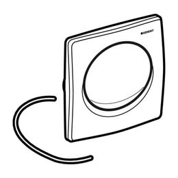 Geberit UR BetPl., pneumatisch 241319211 Design Samba, Kunststoff, hgl. -verchromt