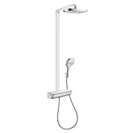 Hansgrohe Raindance Select E Showerpipe 27283000 9 l/min, 2jet, mit Ablage, chrom