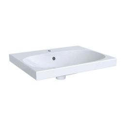 Geberit Acanto Waschtisch 500620018 60 x 48,2 cm, mit Hahnloch, mit &Uuml;berlauf, wei&szlig; KeraTect