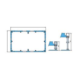 Villeroy & Boch Villeroy und Boch Montagerahmen U91412100 mit 2 Mittelf&uuml;&szlig;en, f&uuml;r Duschwannen bis 100 x 100 cm