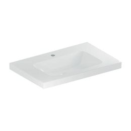 Geberit iCon light Waschtisch 501839005 75x48cm, Hahnloch mittig, ohne &Uuml;berlauf, mit Ablagefl&auml;che, wei&szlig;
