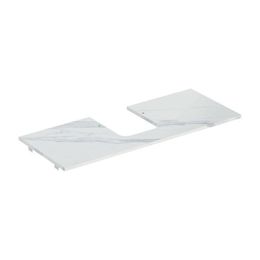 Geberit One Waschtisch-Platte 505105001 120x2x47cm, Ausschnitt mittig, Steinzeug, Marmoroptik wei&szlig;/matt