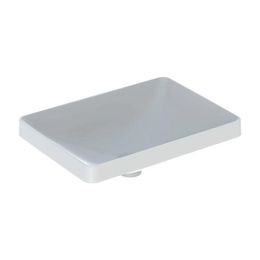 Geberit VariForm Einbauwaschtisch 500739002 55x40cm, ohne Hahnloch, &Uuml;berlauf, rechteckig, wei&szlig; KeraTect