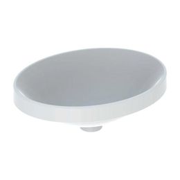 Geberit VariForm Einbauwaschtisch 500711002 wei&szlig; KeraTect, 50x40cm, ohne Hahnloch, &Uuml;berlauf, oval