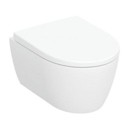 Geberit iCon Wand-Tiefspül-WC Set 502381001 36x49cm, verkürzte Ausladung, geschlossene Form, rimfree, mit WC-Sitz, weiß
