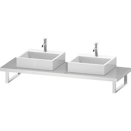 Duravit DuraStyle Konsole DS103C04343 f&uuml;r Aufsatzbecken, 2 Ausschnitte, St&auml;rke 4.5 cm, basalt matt