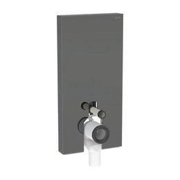 Geberit Monolith Stand-WC-Modul 131003JK5 Bauhöhe 101cm, Front Glas lava, Seite aluminium schwarzchrom