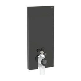 Geberit Monolith Stand-WC-Modul 131033SJ6 Bauh&ouml;he 114cm, Front Glas schwarz, Seite aluminium schwarzchrom