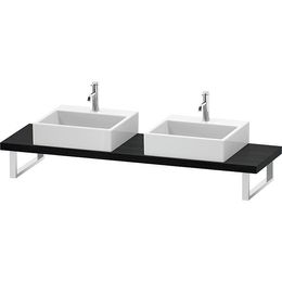 Duravit DuraStyle Konsole DS101C01616 f&uuml;r Aufsatzbecken, 2 Ausschnitte, St&auml;rke 4.5 cm, Eiche schwarz