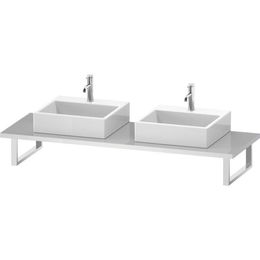 Duravit DuraStyle Konsole DS107C03535 f&uuml;r Aufsatzbecken, 2 Ausschnitte, St&auml;rke 3 cm, Eiche terra