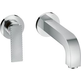 Hansgrohe Axor Citterio Fertigmontageset 39181000 Unterputz-Waschtischarmatur, Auslauf 220mm und Rosette, mit Hebelgriff, Rautenschliff, chrom