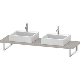 Duravit DuraStyle Konsole DS101C09191 f&uuml;r Aufsatzbecken, 2 Ausschnitte, St&auml;rke 4.5 cm, Taupe