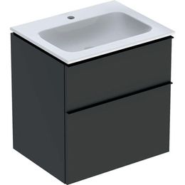 Geberit Icon Waschtisch mit Unterschrank 60 cm 502335JK1 Waschtisch-Set 60x63x48cm, wei&szlig;, Korpus/Griff lava matt