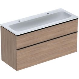 Geberit iCon Waschtisch mit Unterschrank 120 cm 502334JH1 Waschtisch-Set 120x63x48cm, wei&szlig;/KeraTect, Korpus Eiche, Griff lava matt