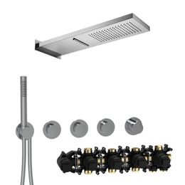 Herzbach MODUL7 PUSH-Thermostat-Set P-MU2 70.703713.1.01 537x165mm Multi 2 Chrom