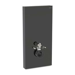 Geberit Monolith Wand-WC-Modul 131022SJ6 Bauhöhe 101cm, Front Glas schwarz, Seite aluminium schwarzchrom