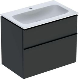 Geberit iCon Waschtisch mit Unterschrank 75 cm 502336JK1 Waschtisch-Set 75x63x48cm, wei&szlig;, Korpus/Griff lava matt