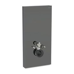Geberit Monolith Wand-WC-Modul 131222JK5 Bauhöhe 101cm, Front Glas lava, Seite aluminium schwarzchrom