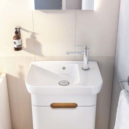 Vitra Sento Handwaschbecken 5945B003-0029 50x37,5cm, mit &Uuml;berlauf mittig Becken, Hahnloch rechts, wei&szlig;