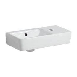Geberit Waschtisch Renova Compact 276250000 weiss, 50x25cm, Ablagefl&auml;che und Hahnloch rechts