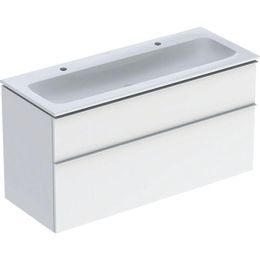 Geberit Icon Waschtisch mit Unterschrank 120 cm 502338011 Waschtisch-Set 120x63x48cm, wei&szlig;, Korpus wei&szlig; hochgl&auml;nzend, Griff wei&szlig; matt