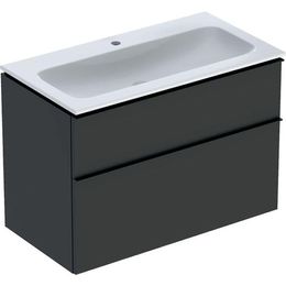 Geberit Icon Waschtisch mit Unterschrank 90 cm 502337JK1 Waschtisch-Set 90x63x48cm, wei&szlig;, Korpus/Griff lava matt
