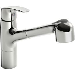 Hansa Hansapinto K&uuml;chenarmatur 45182283 Ausziehbrause, 2-strahlig, schwenkbar, Ausladung 231 mm, chrom