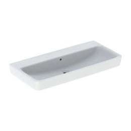 Geberit Renova Plan Waschtisch 501708001 100x48cm, ohne Hahnloch, mit &Uuml;berlauf, wei&szlig;