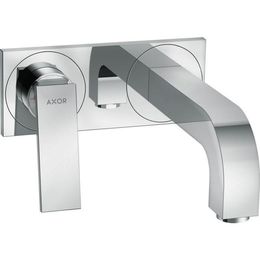 Hansgrohe Axor Citterio Fertigmontageset 39119000 Unterputz-Waschtischarmatur, Auslauf 220mm und Platte, mit Hebelgriff, chrom