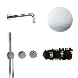 Herzbach MODUL7 Thermostat-Set T-RB250 70.702711.1.01 Wandarm Regenbrause 250mm Chrom