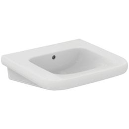 Ideal Standard Contour 21+ Waschtisch E3618HY ohne Hahnloh, mit &Uuml;berlauf, 600x555x175 mm, Wei&szlig; SmartGuard+