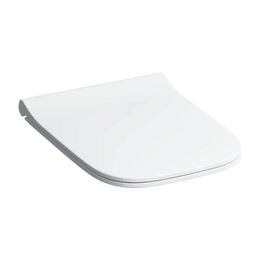 Geberit Smyle Square WC-Sitz 500688011 weiss, mit Absenkautomatik, Scharniere chrom