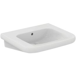 Ideal Standard Contour 21+ Waschtisch E3623HY ohne Hahnloch, mit &Uuml;berlauf, 650x555x175 mm, Wei&szlig; SmartGuard+