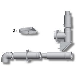 Wolf Paket Abgasleitung 2651501Z01 &Oslash; 80/125, bis 50kW, f&uuml;r Fassade